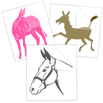 Donkey and Mule Stickers and Decals | Free Shipping