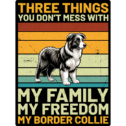Don't Mess Border Collie Sticker