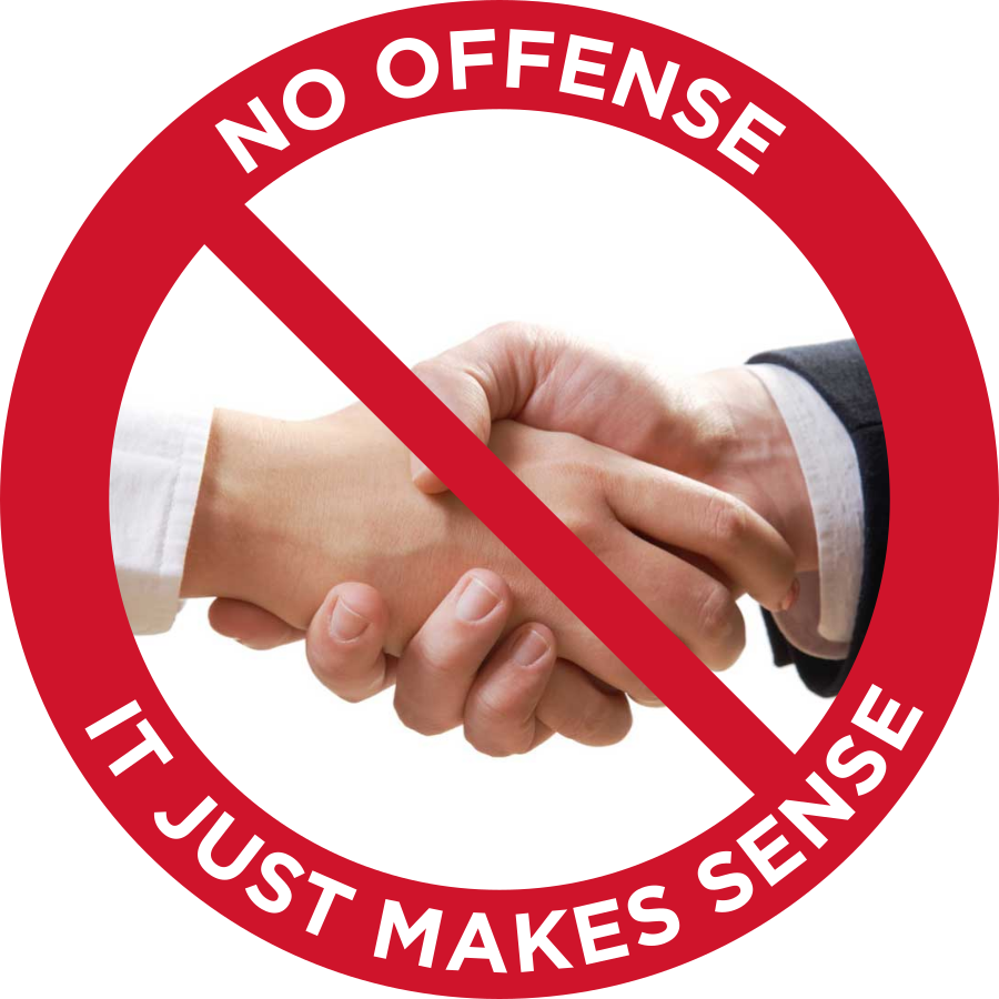 Dont Shake Hands Sign Sticker
