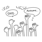 Doodle Thumbs Up "Good, Awesome" Sticker