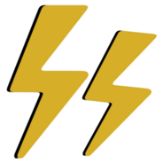 Double Lightning Bolts Sticker