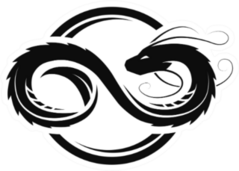 Dragon In The Form Of Infinity Symbol Sticker