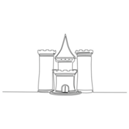 Drawing Of Castle Sticker