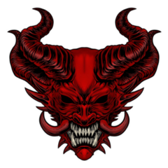 Drawn Hell Devil Illustration Sticker