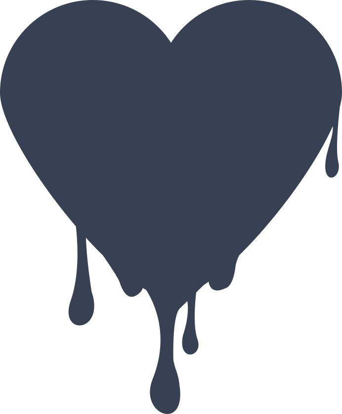 Dripping Heart Sticker - 50+ Colors!