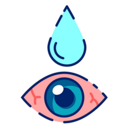 Dry Red Eyes And Eye Drops Sticker