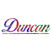 Duncan, South Carolina Colorful Word Typography Sticker