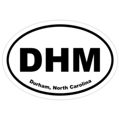 Durham, North Carolina Oval Stickers