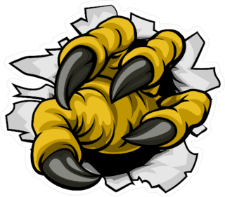 Eagle Claw Ripping Through Sticker