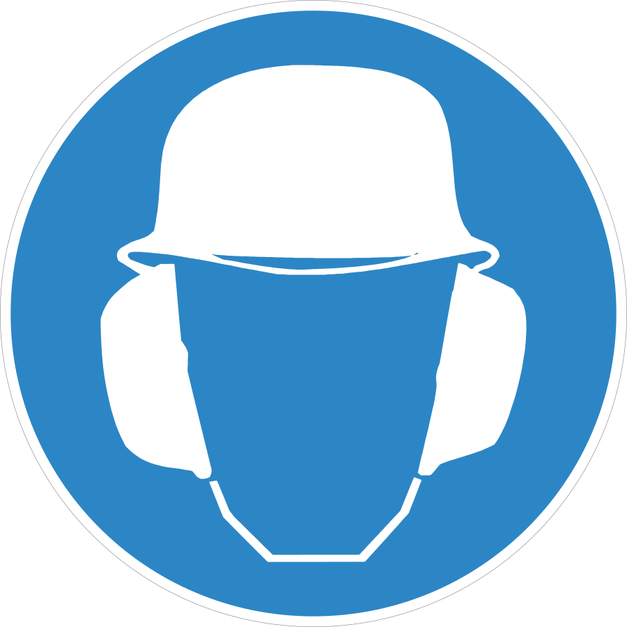 Ear And Head Protection Sign Sticker