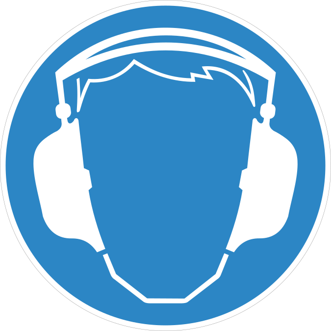 Order Your Ear Protection Sign Sticker Today - Free Shipping!