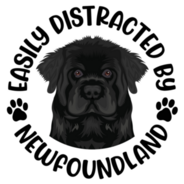 Easily Distracted Newfie Sticker