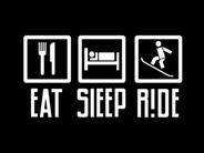 Eat, Sleep, Ride Snowboarding Sticker