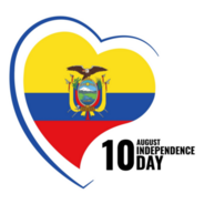 Ecuador Independence Heart Sticker
