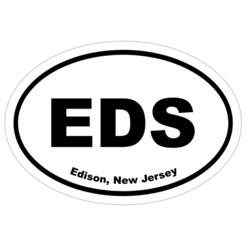 Edison, New Jersey Oval Stickers