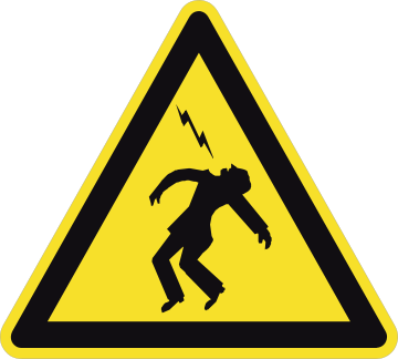 Order Your Electrocution Danger Sign Sticker Today - Free Shipping!