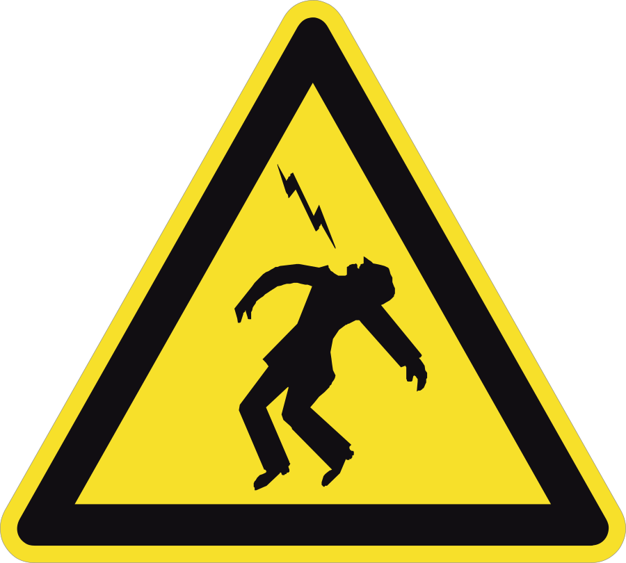 Electrocution Danger Sign Magnet