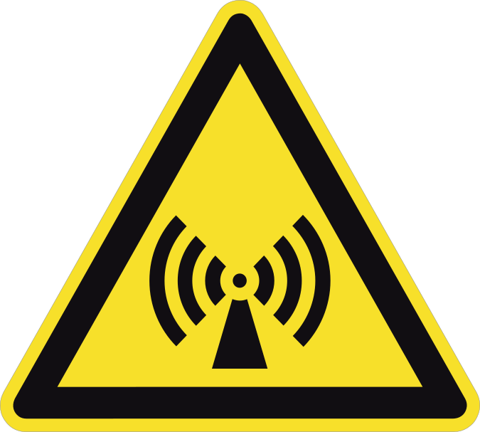 Electromagnetic Radiation Sign Sticker - 50+ Color Options!