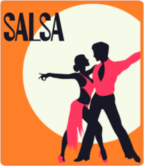 Elegant Couple Salsa Dancers Sticker