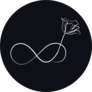 Elegant Infinity Sign Flower Illustration Sticker