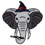 Elephant Wizard Sticker