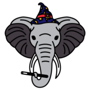 Elephant Wizard Sticker