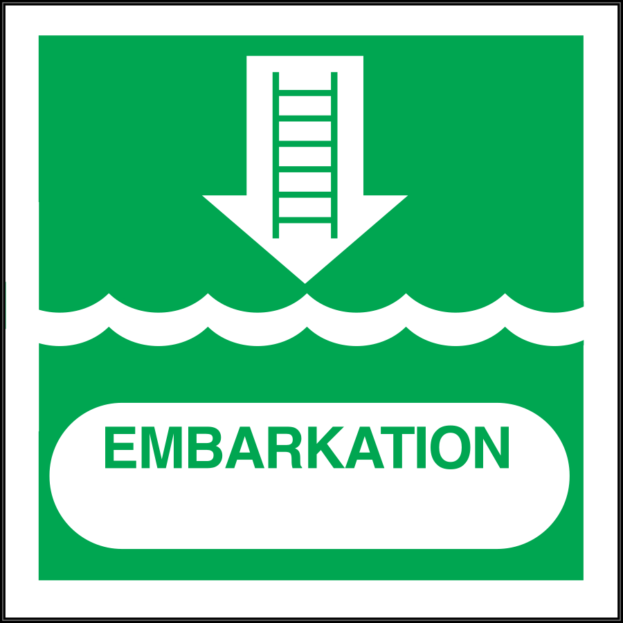 Embarkation Sign Sticker
