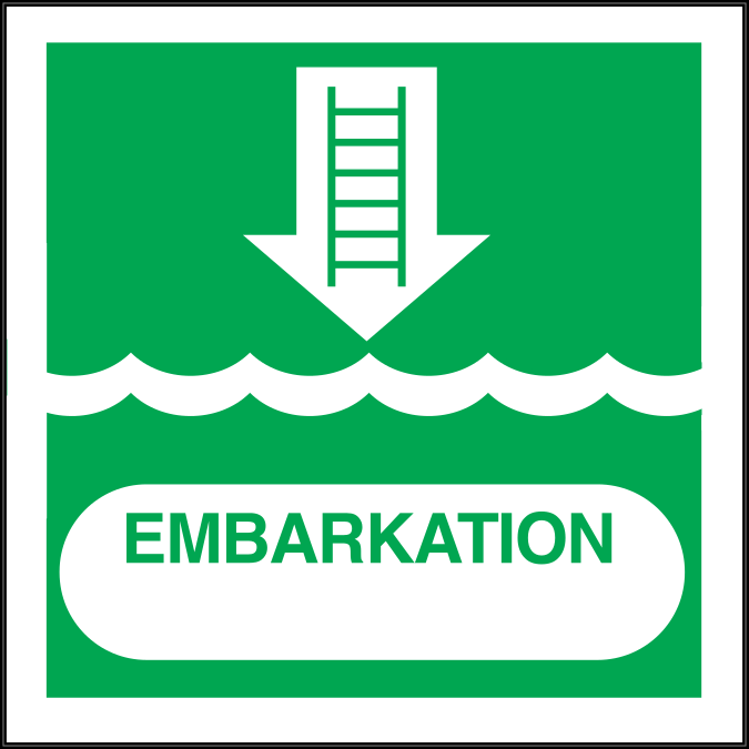 Embarkation Sign Sticker