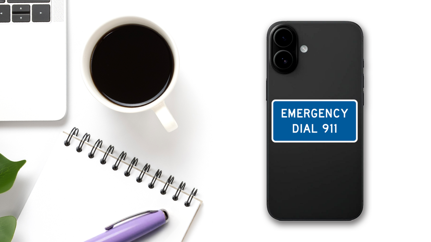 Order Your Emergency Dial 911 Sticker Today - Free Shipping!