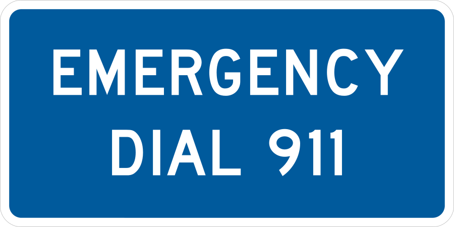 Emergency Dial 911 Sticker