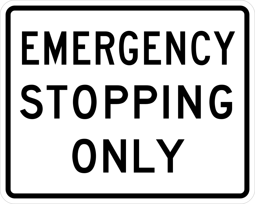Vibrant, High-Quality Emergency Stopping Only Stickers
