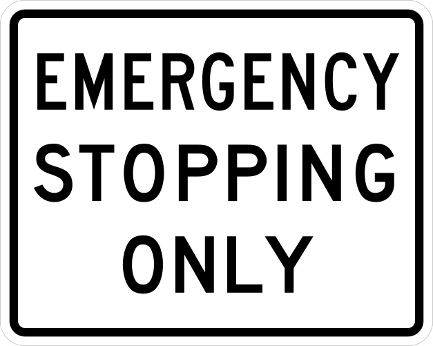 Vibrant, High-Quality Emergency Stopping Only Stickers