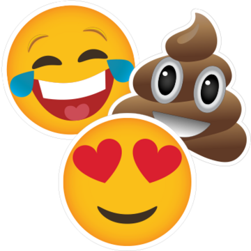Emoji Stickers & Decals | Free Shipping