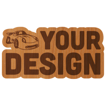 Engrave Your Design On Custom Wood Stickers - Free Shipping!