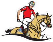 Equestrian Polo Player Sticker