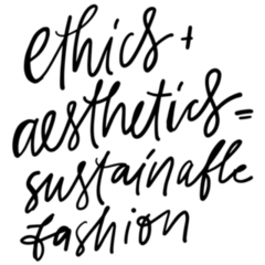 Ethics + Aesthetics= Sustainable Fashion Lettering Sticker