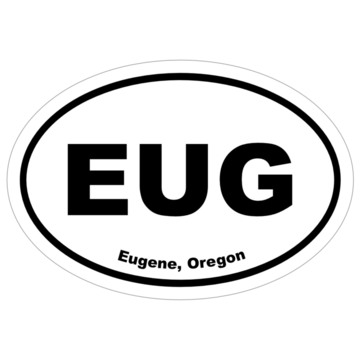 Eugene, Oregon Oval Stickers