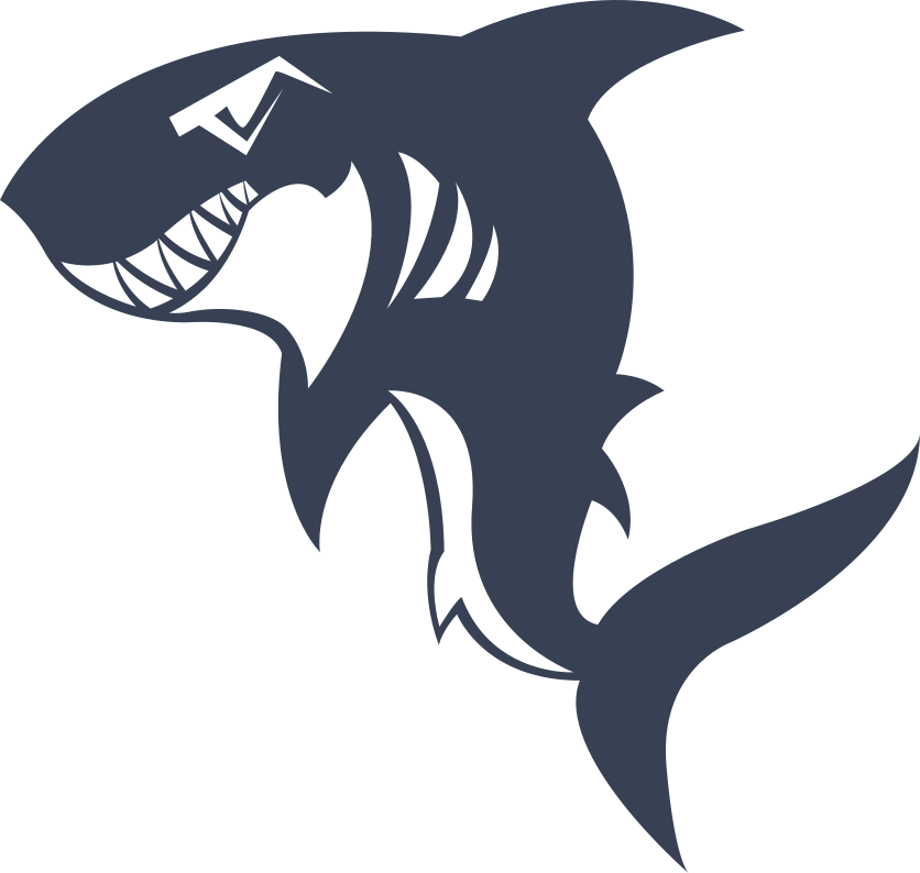 Vibrant, High-Quality Evil Shark Stickers