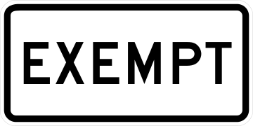 Exempt Sticker Shipped Fast & Free!