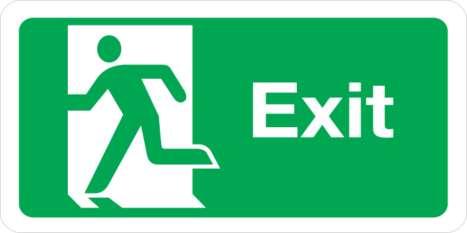 Exit Sign Sticker - 50+ Color Options!