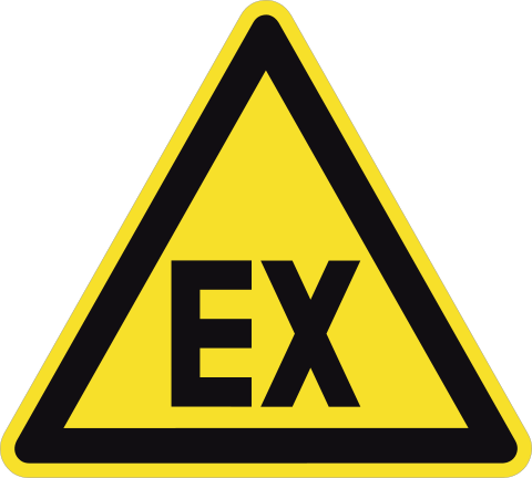 Explosive Atmosphere Sign Sticker - 50+ Color Options!