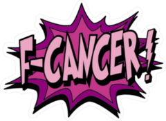 F Cancer Sticker