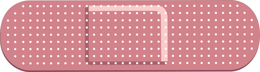 Faded Red Bandage Sticker