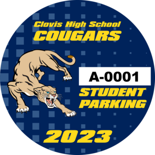 Custom Circle Parking Permit Decals | Car Stickers