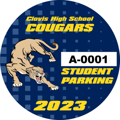 Custom Circle Parking Permit Decals | Car Stickers