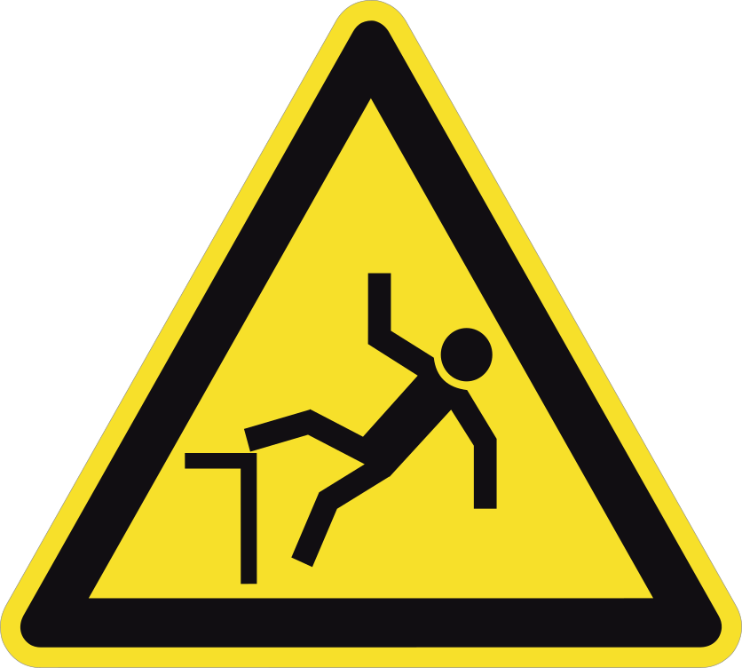 Falling Hazard Sign Magnet - Fast Shipping & No Minimums