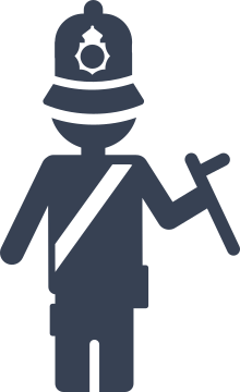 Fancy Police Man Sticker - Fast Shipping & No Minimums