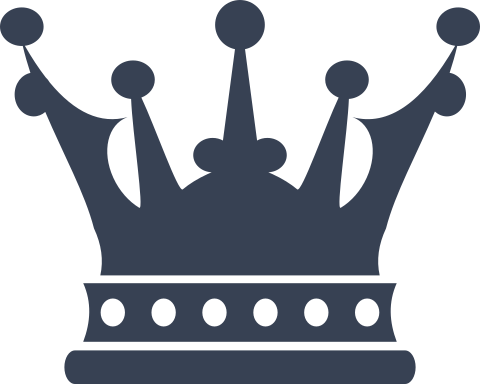 Fancy Regal Crown Sticker - 50+ Colors!