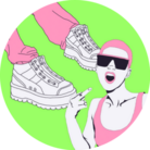 Fashion Illustration Middle Finger Sticker