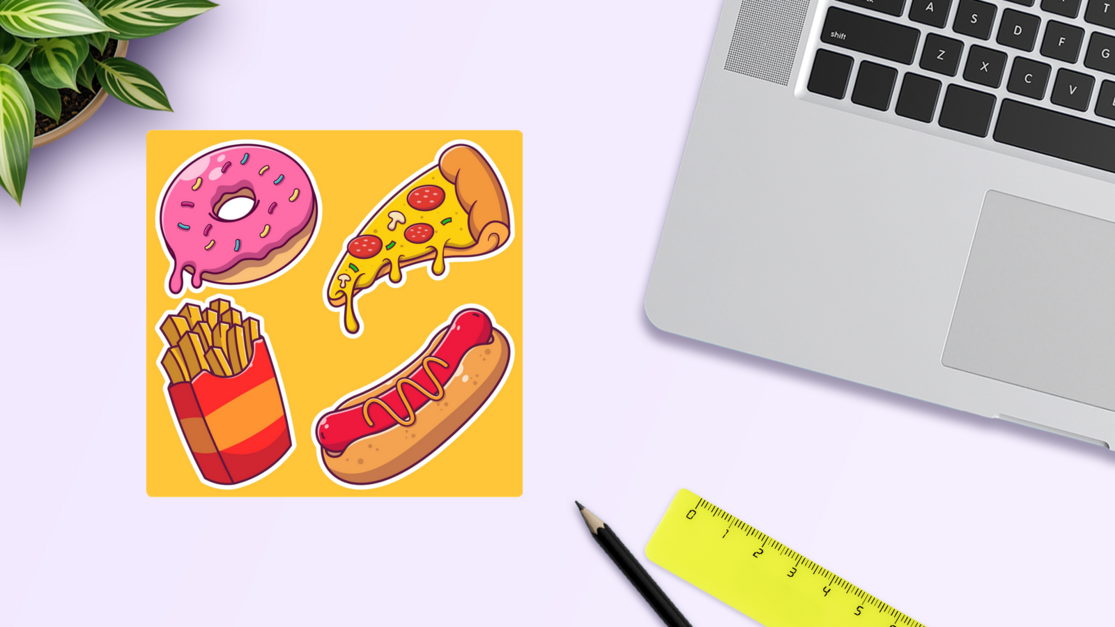 Fast Food Sticker Sheet